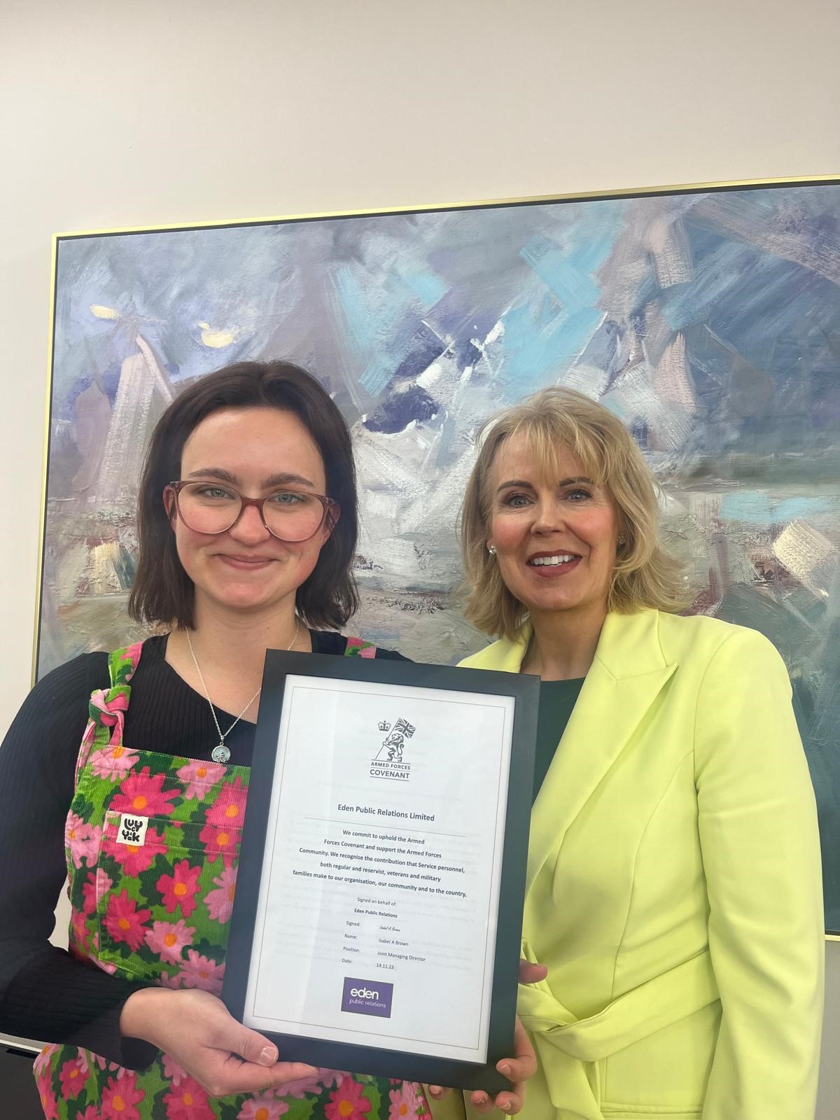 eden signs Armed Forces Covenant - Eden PR